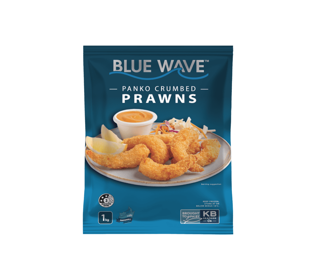 Blue Wave Panko Crumbed Prawns 1kg - Sinclair Meats